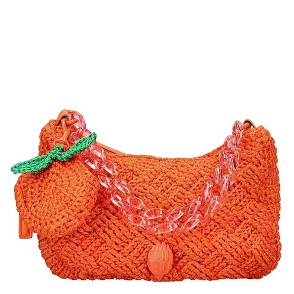 Kurt Geiger | Bags | New Kurt Geiger London Orange Crochet Crossbody ...